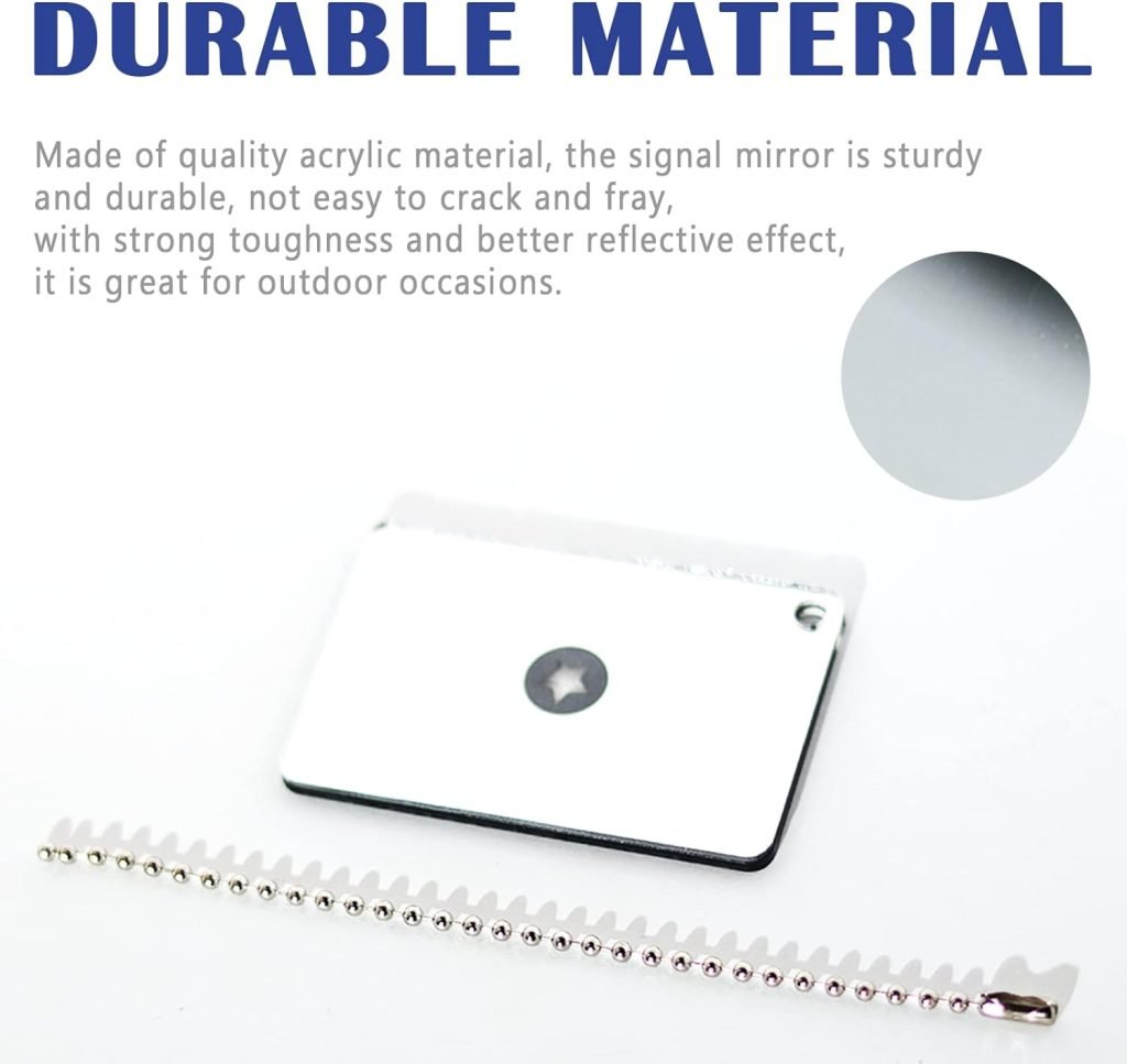 2 Pieces Signal Mirror Survival Reflective Mirror 2 x 3 Inch Outdoor ...